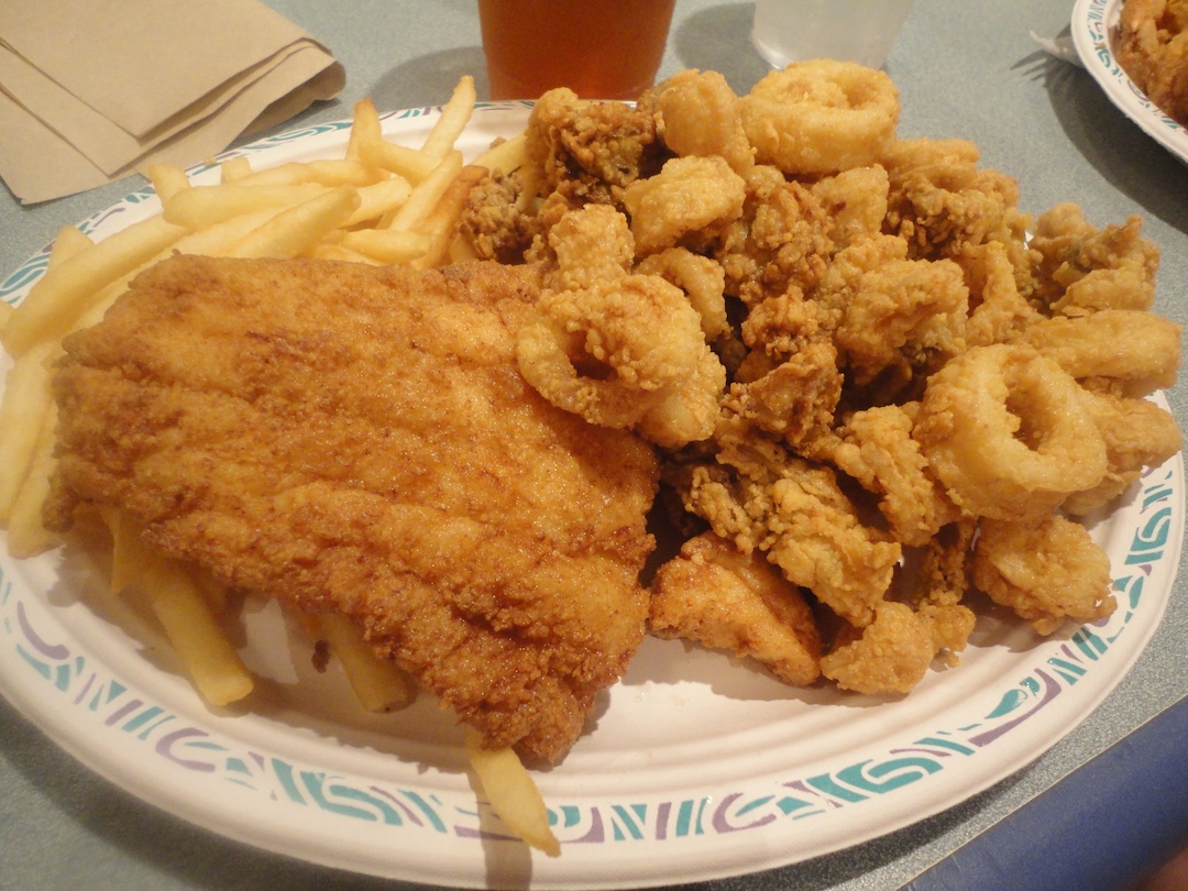 Nantucket Take-Out Fried Seafood Dinners From Sayle's Seafood